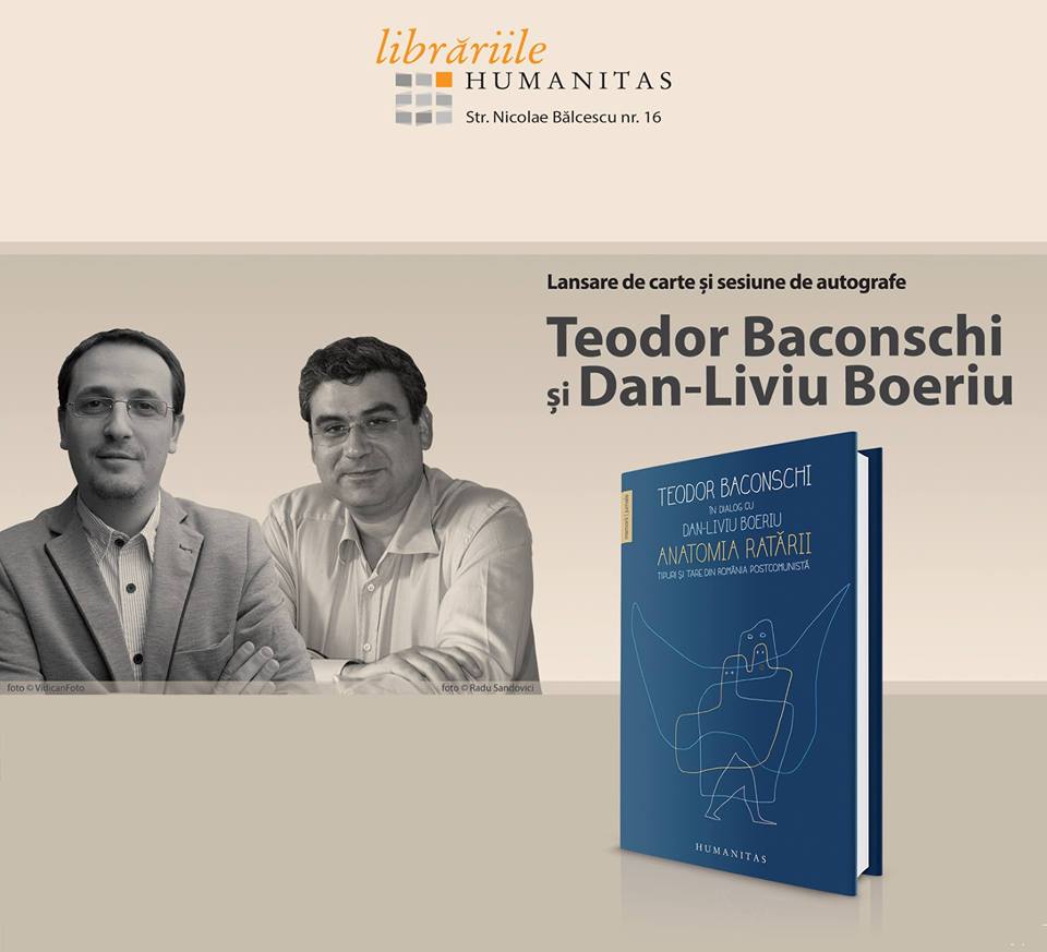 Știri: Cartea „Anatomia ratării, tipuri și tare din România postcomunistă” de Teodor Baconschi ...